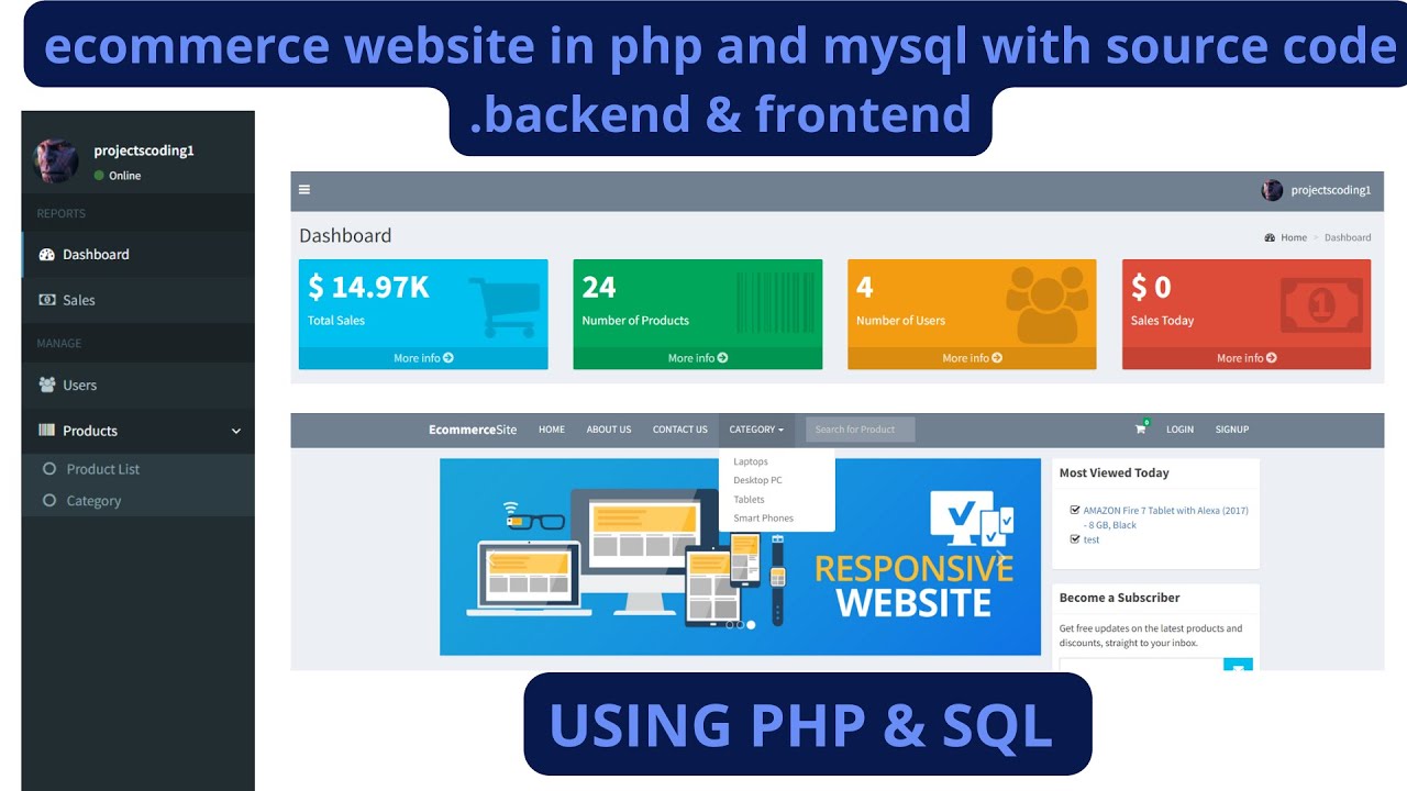 Complete E Commerce Website In Php And Mysql With Source Code Backend