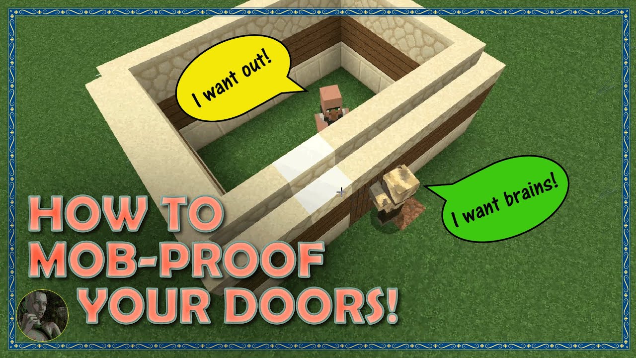 How To Mob Proof Your Doors Minecraft Bedrock V 1 18 2 Youtube
