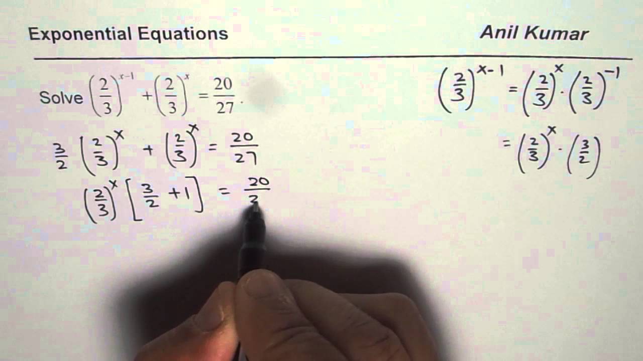 Solve Exponential Equations Without Logarithms Edexcel Gcse Sat