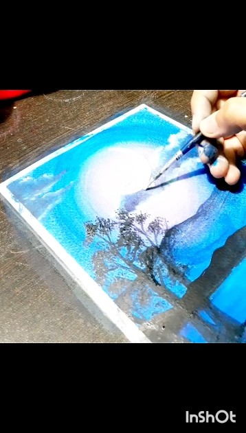 Moonlightрџњѓ Acrylic Paintingрџћё Shorts Viral Subscribe Like Drawing