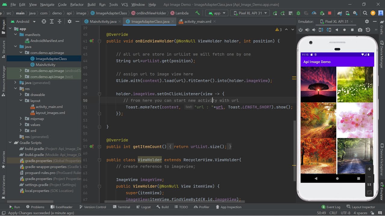 How To Implement Api In Android Studio Tutorial Youtube