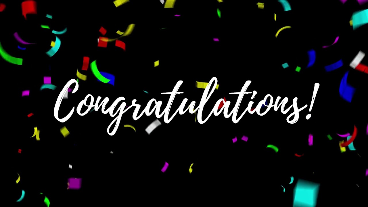 2 Hour Congratulations Background Video With Music And Confetti Youtube