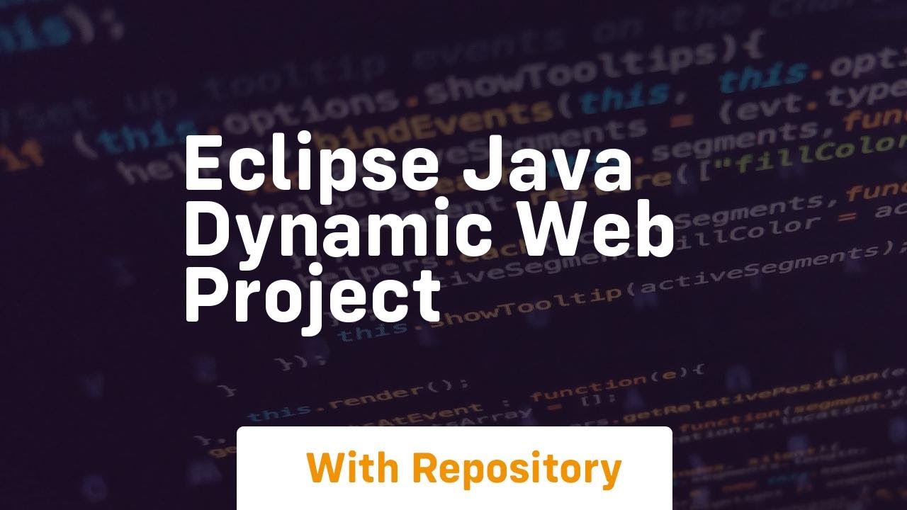 Eclipse Java Dynamic Web Project Youtube