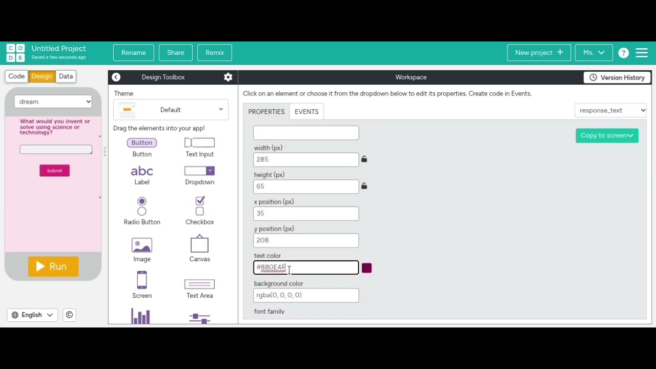 Lesson 3 App Development Intermediate Bit By Bit Coding Youtube