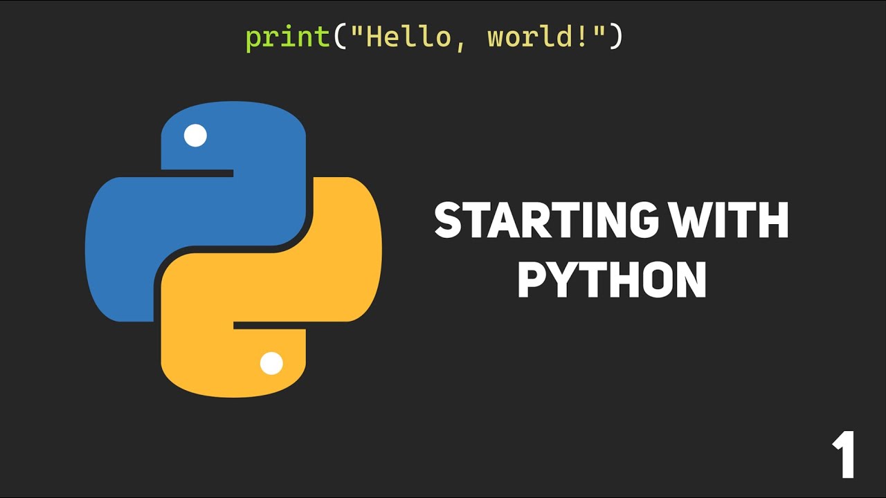 Getting Started Python Tutorial 1 Youtube
