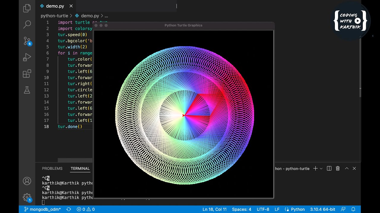 Python Turtle Graphics Full Source Code New Graphics Multi Colors
