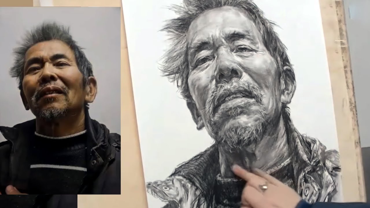 Graphite Pencil Drawing Demo Old Man Portrait Youtube