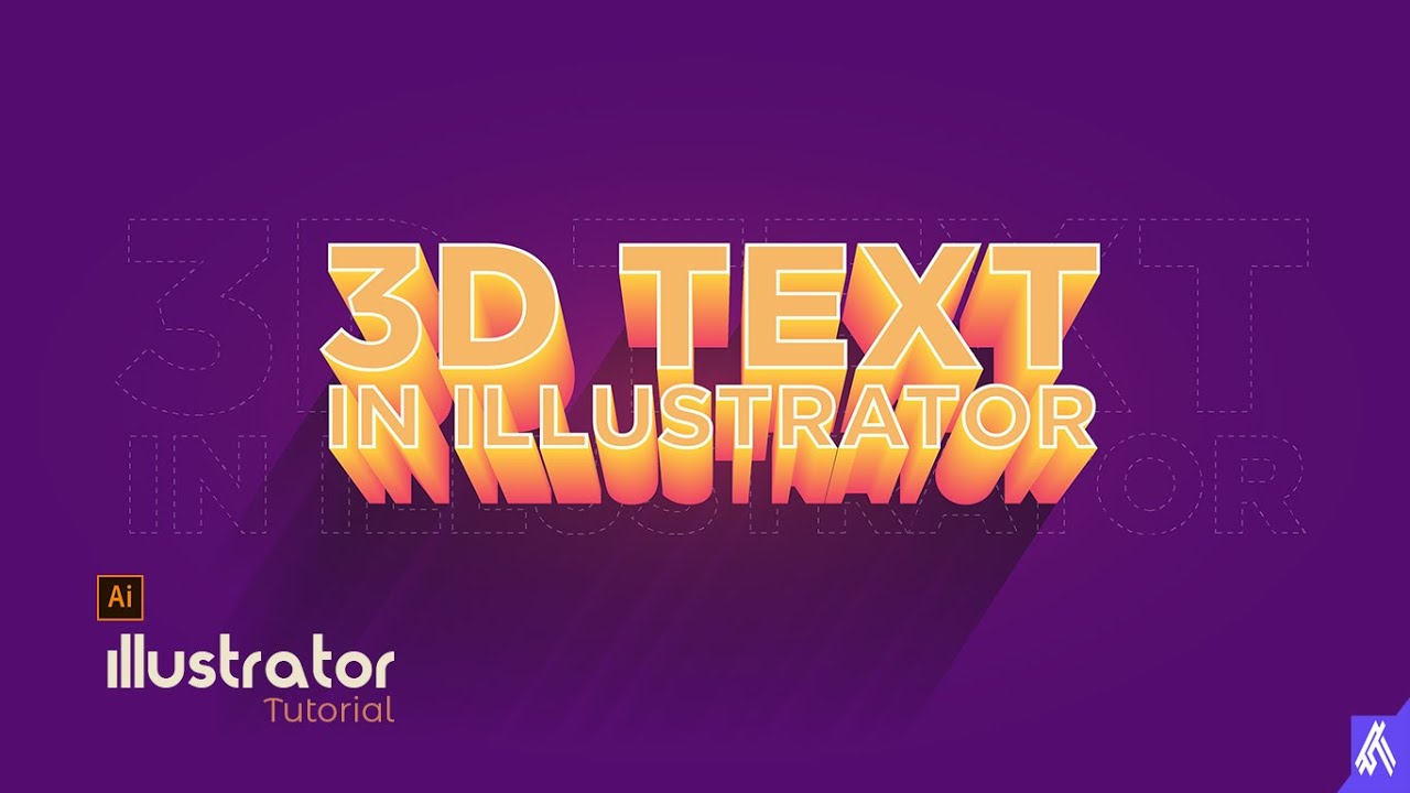 3d Text Blend Effect Ll Illustrator Tutorial Youtube