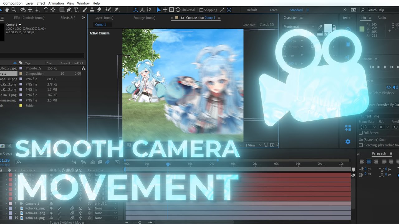 Smooth Camera Movement After Effects Tutorials Youtube
