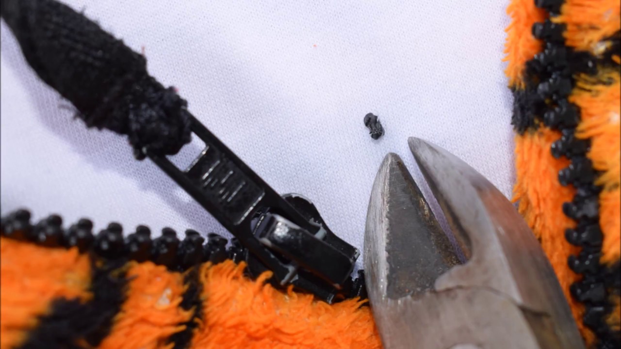 How To Fix A Separated Zipper By Removing Plastic Teeth At The Base To