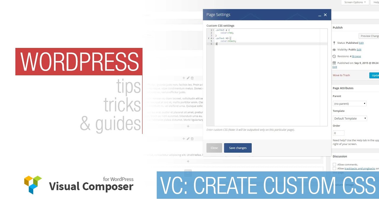 Wordpress Tutorial Visual Composer Custom Css Youtube