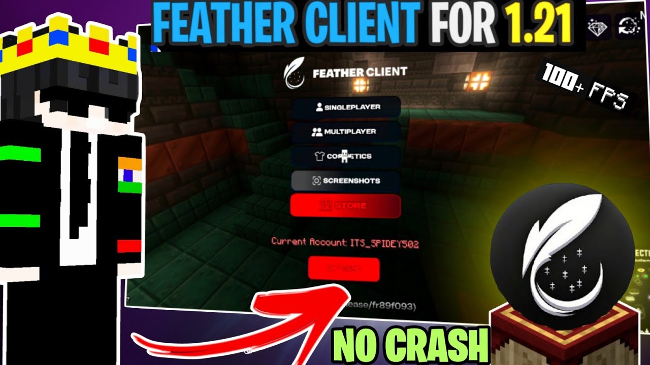 How To Download Feather Client In Pojav Launcher 1 21 рџ ґ Lag Fix 100