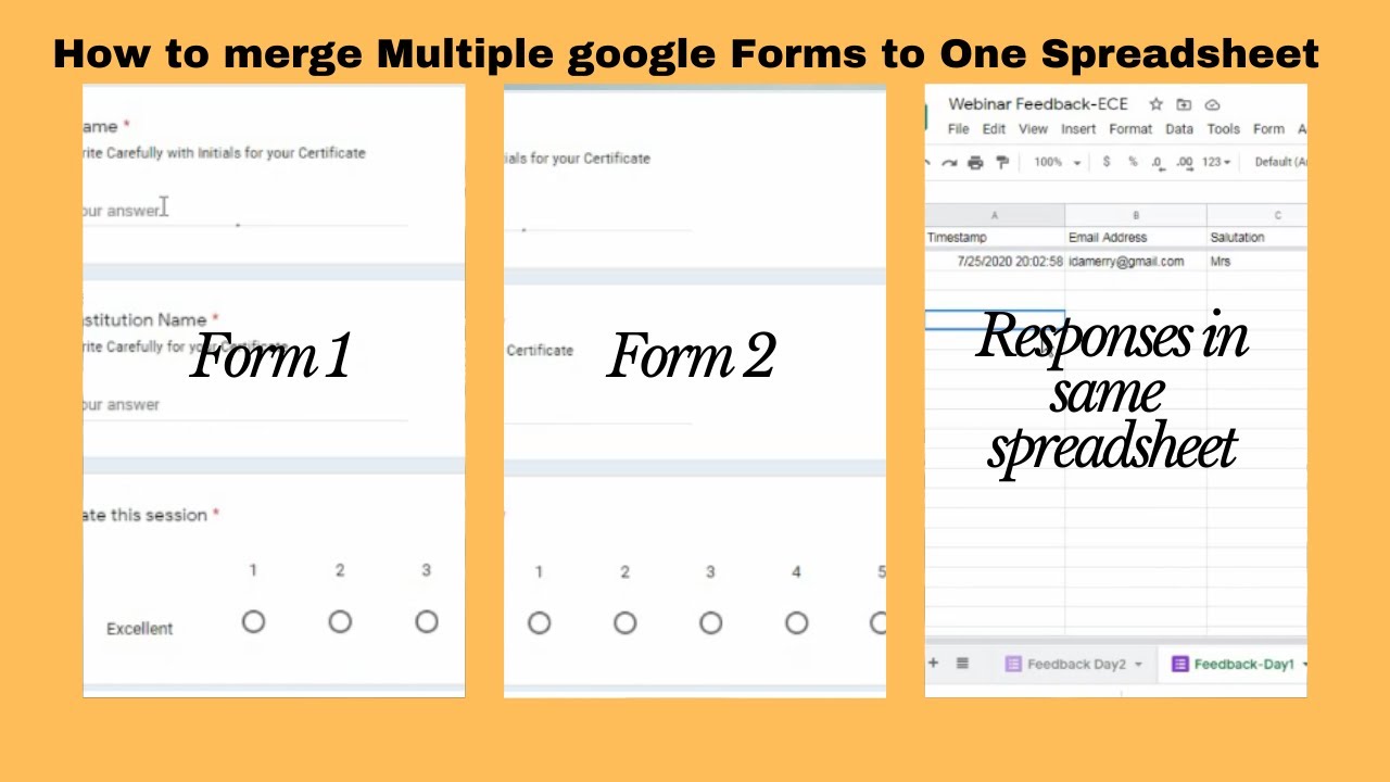 Multiple Forms Information To A Single Sheet How To Merge Multiple