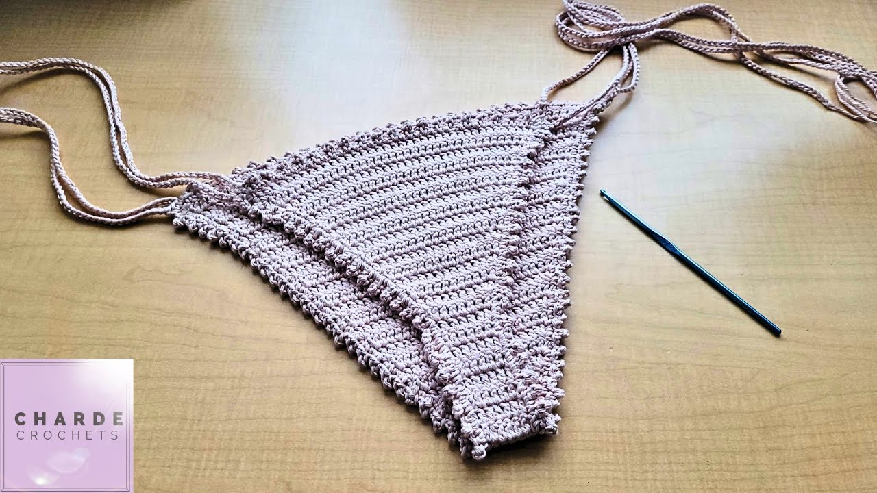 Crochet Bikini Bottom Pattern With Picot Border Tutorial Full