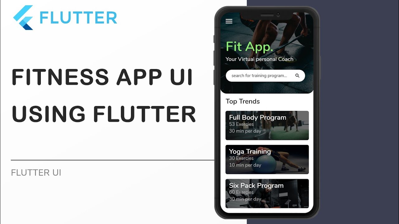 Flutter Workout Application Ui Speed Code Youtube