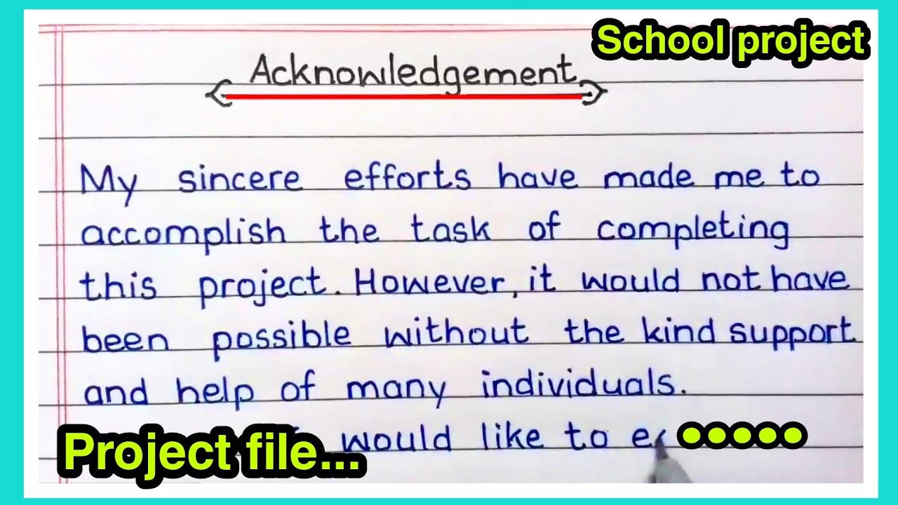 How To Write Acknowledgement For School Project Acknowledgement Shorts ... How To Write Acknowledgement For School Project Acknowledgement Shorts ...