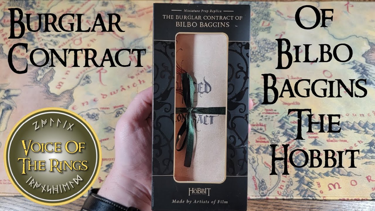 The Burglar Contract Of Bilbo Baggins By Weta The Hobbit A Lotr