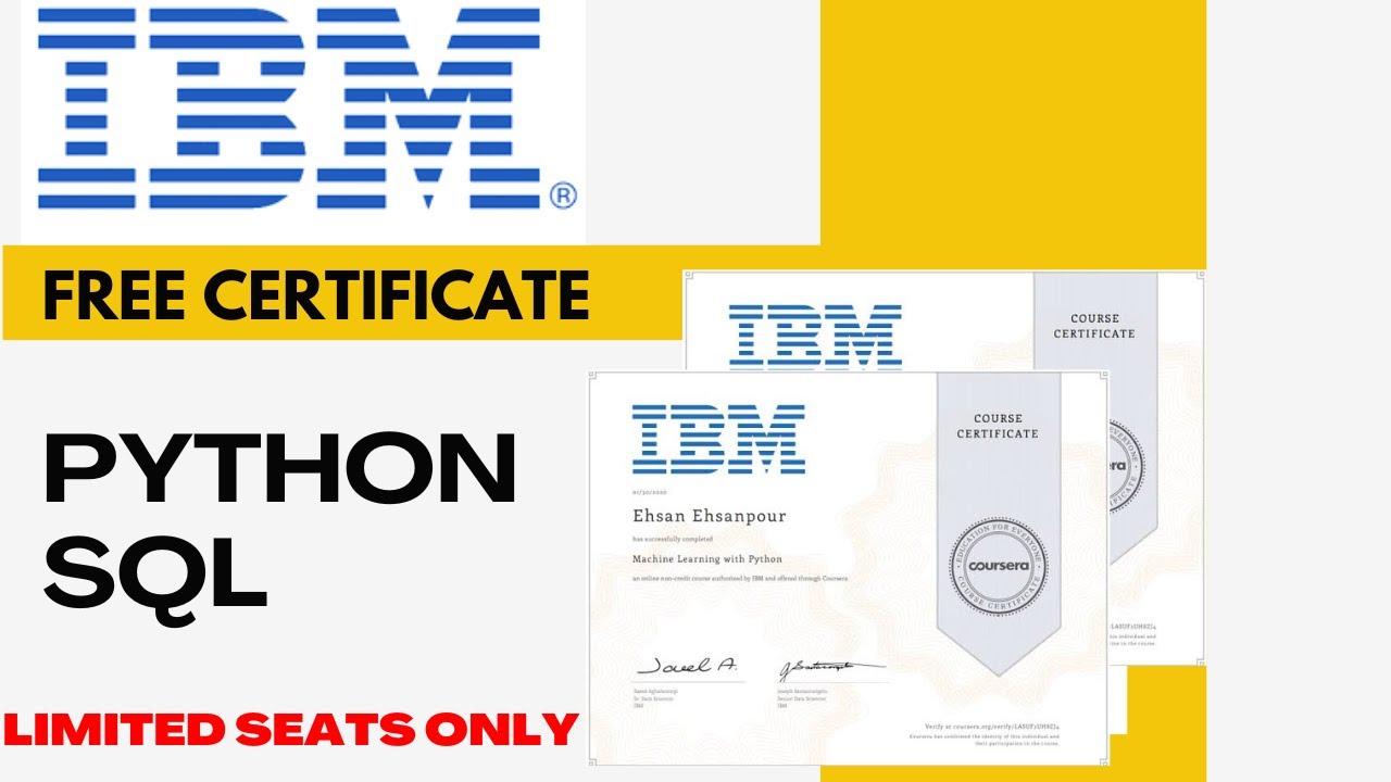 Ibm Free Certification Ibm Python Sql Free Course With Certificate In