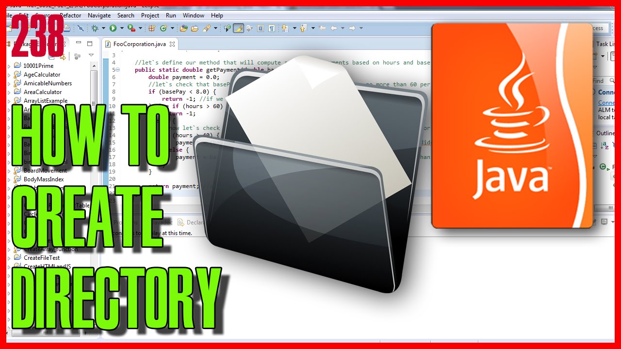 Learn Java How To Create A Directory Youtube
