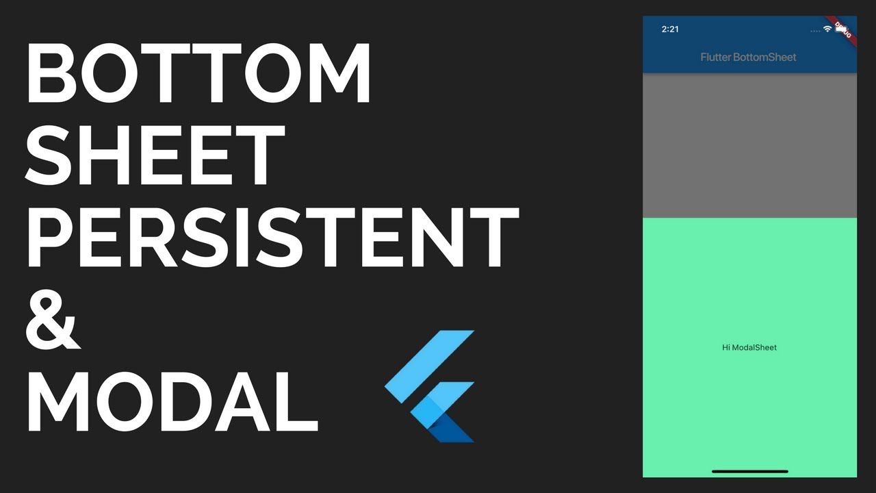 Flutter Bottomsheet Tutorial Persistent Modal Sheets Material