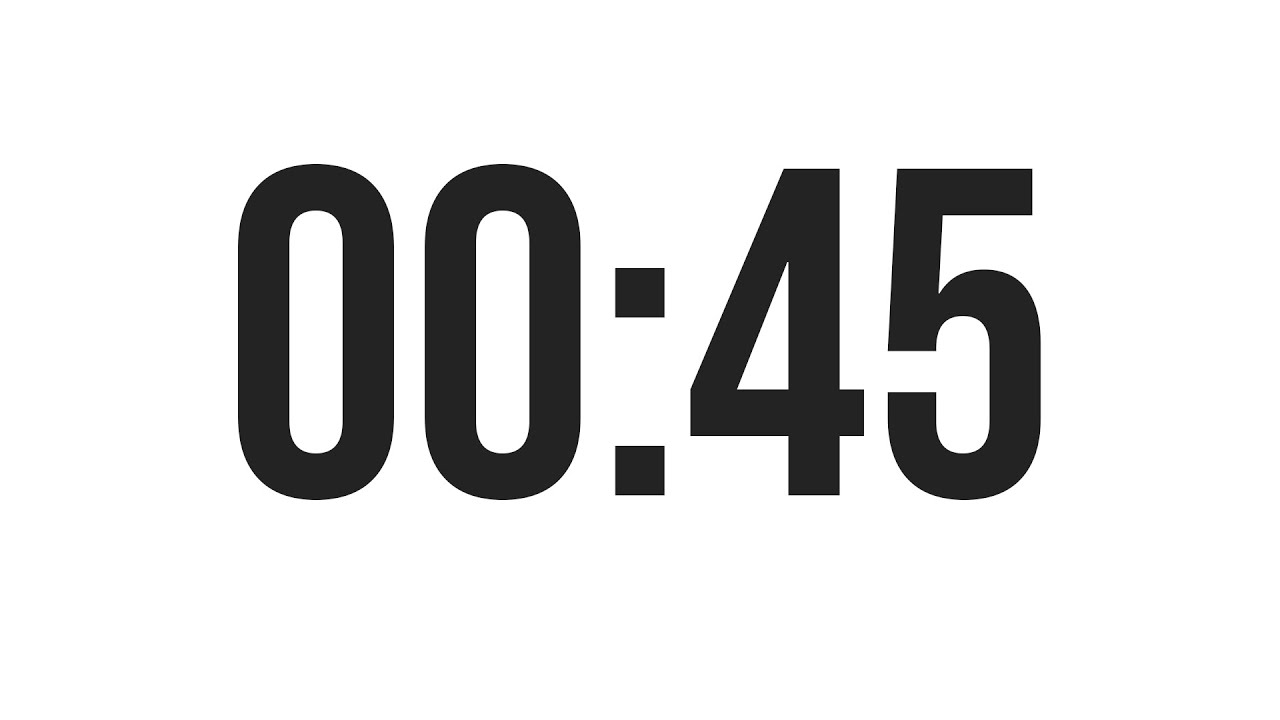 45 Seconds Timer Youtube