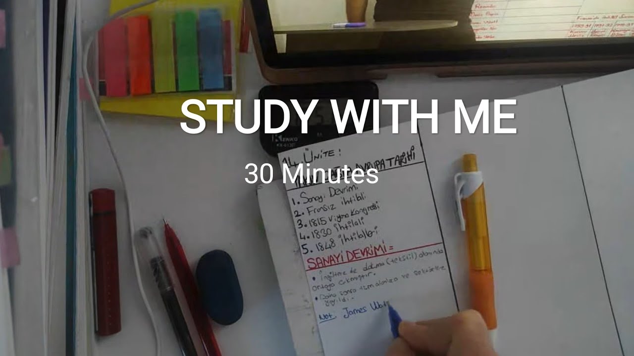 30 Mi̇nute Study With Me İftara Kadar çalışalım Yani çalışmaya
