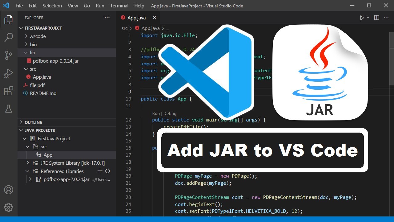 Add Jar Files To Java Projects Using Visual Studio Code 2021 Two