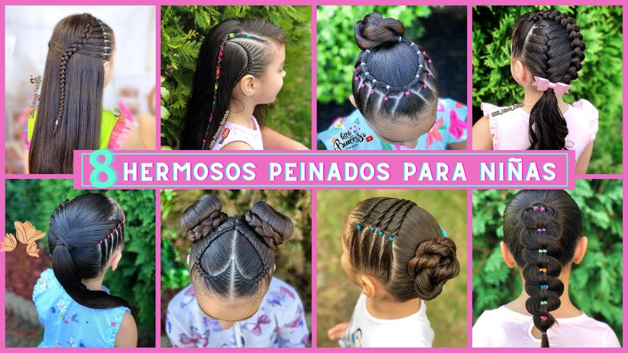 8 Peinados Super Faciles Con Ligas Y Trenzas Para Niñas Peinados