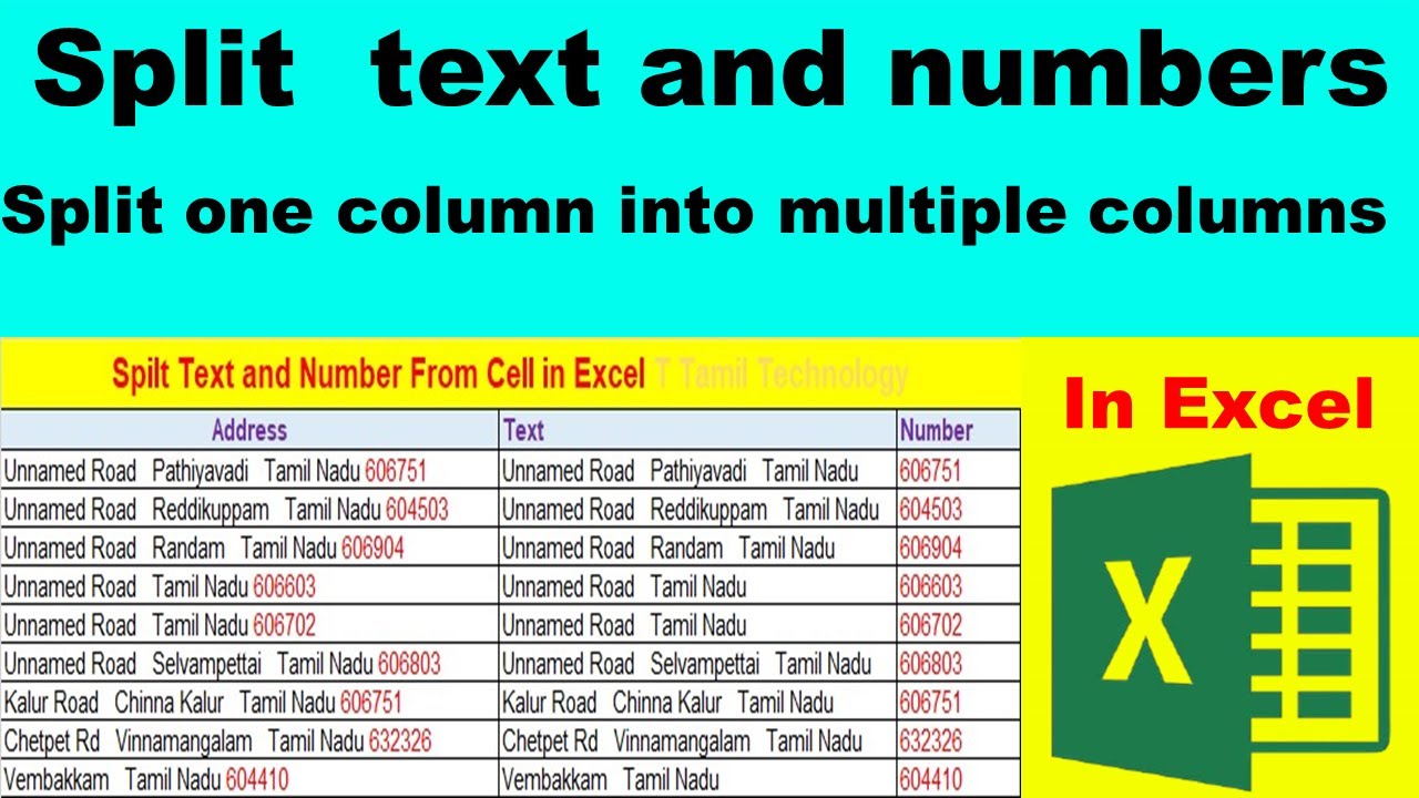 How To Split Text And Numbers In Excel Split One Column Into Multiple