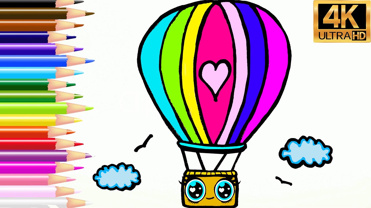 Aprender A Dibujar Globo Aerostático Facil Como Dibujar Un Globo