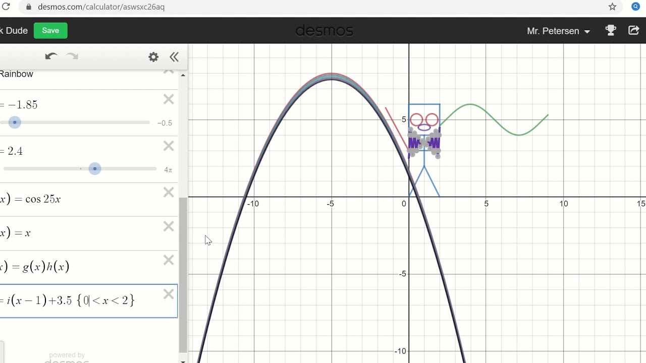 Desmos Tutorial 9 Advanced Combinations Of Functions Youtube