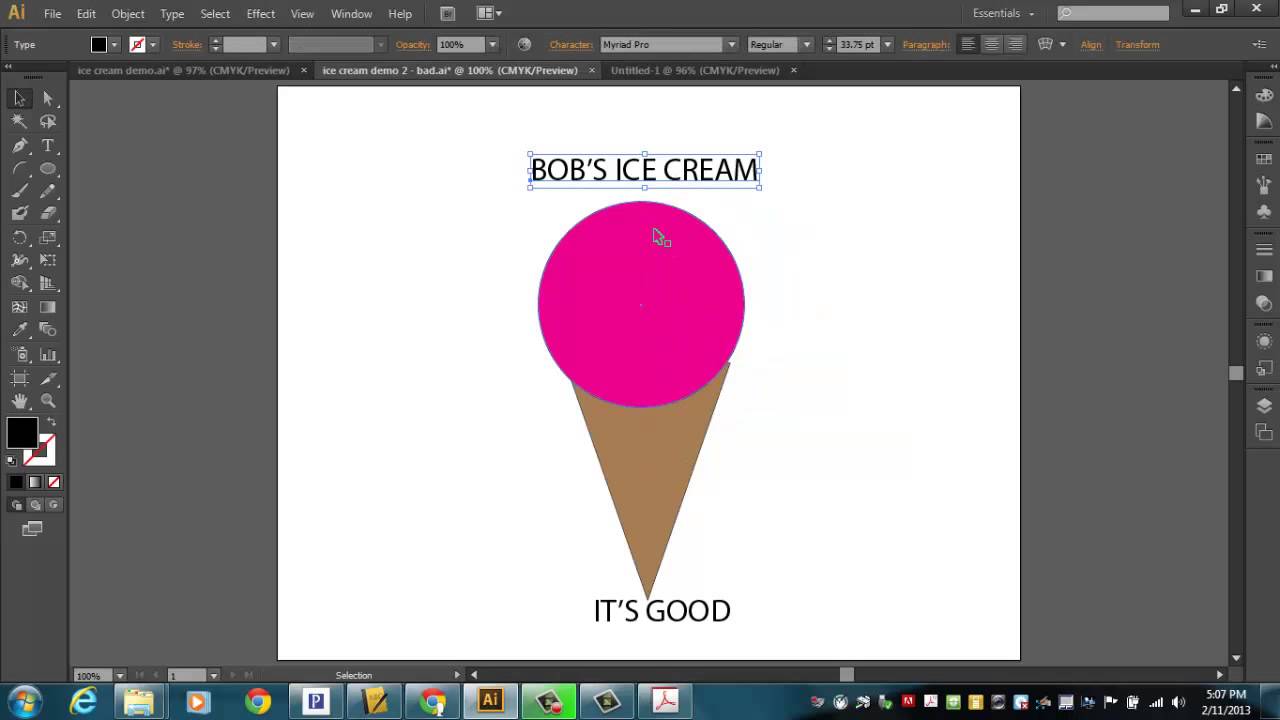 Graphics Illustrator 009 10 Ice Cream Youtube