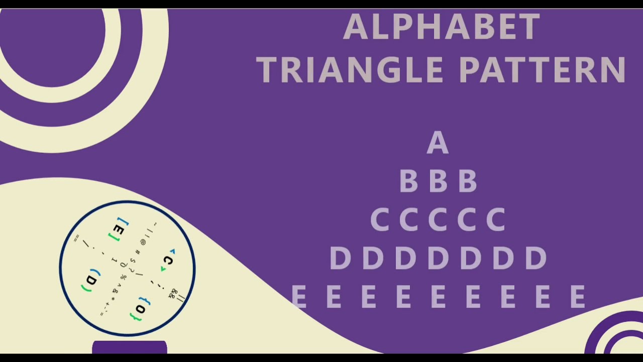 86 Alphabet Triangle Pattern Without Any Pre Defined Method Using While