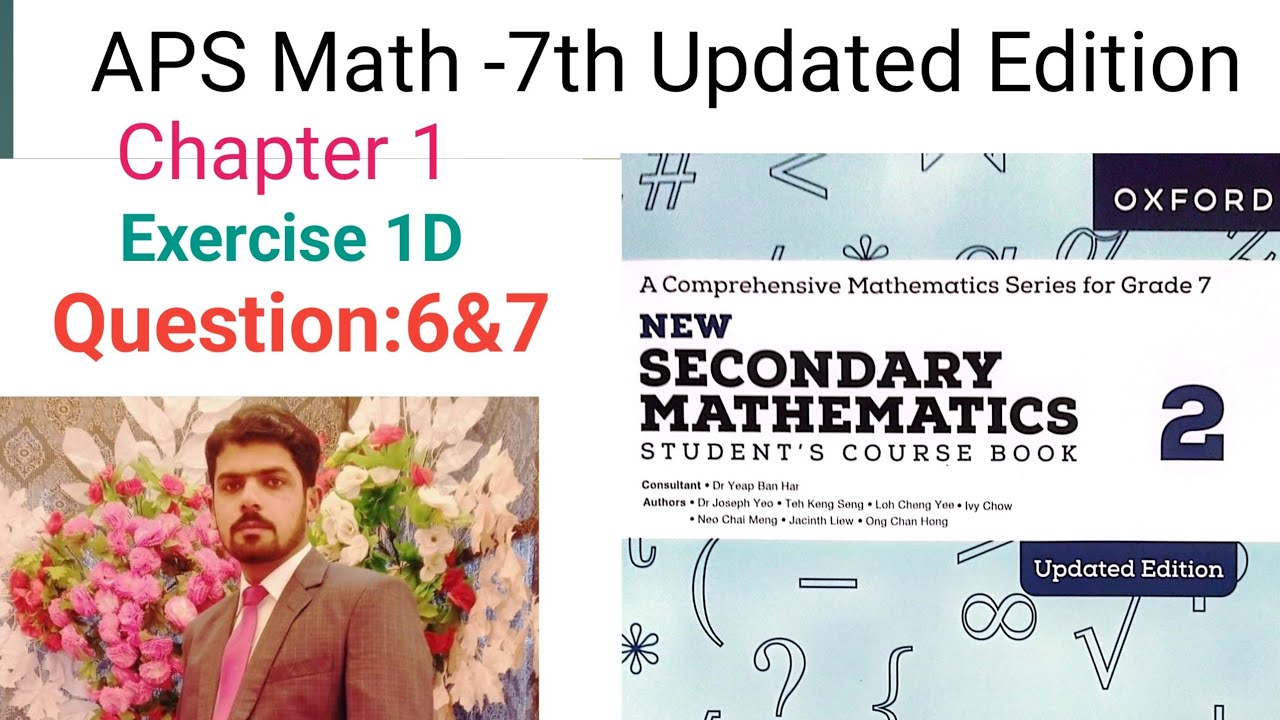 Exercise 1d Question No 6 7 Aps Math 7th New Secondary