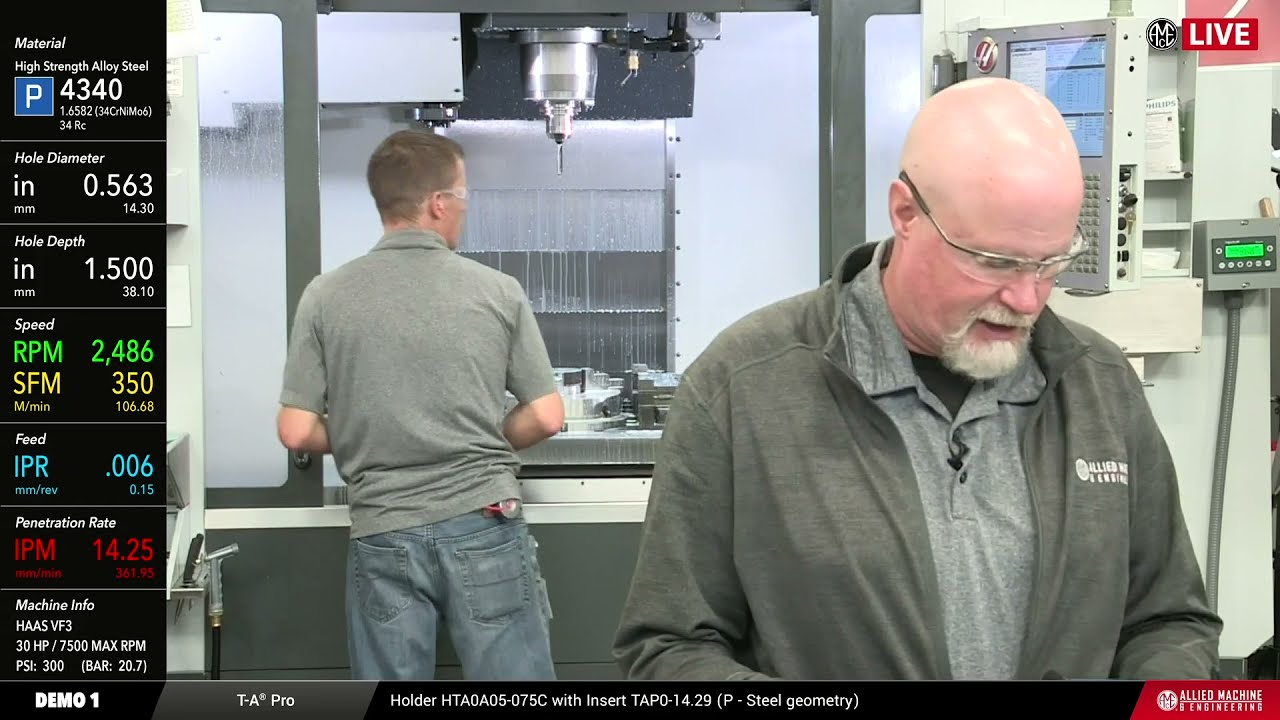 Allied Machine Engineering T A Pro邃 Drilling Demos Youtube