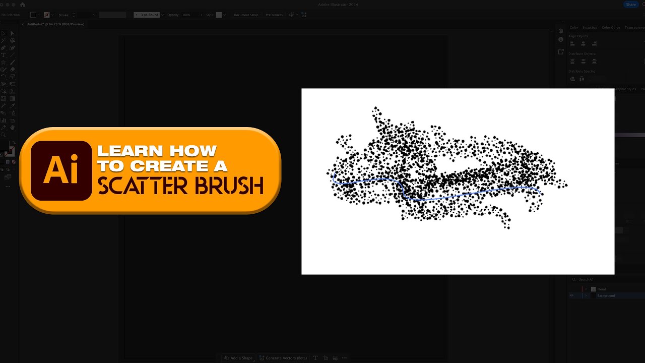Learn How To Create A Scatter Brush In Illustrator Youtube