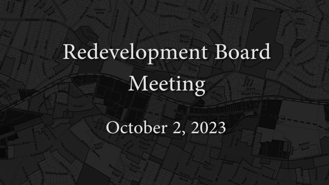 Redevelopment Board Meeting October 2 2023 Youtube