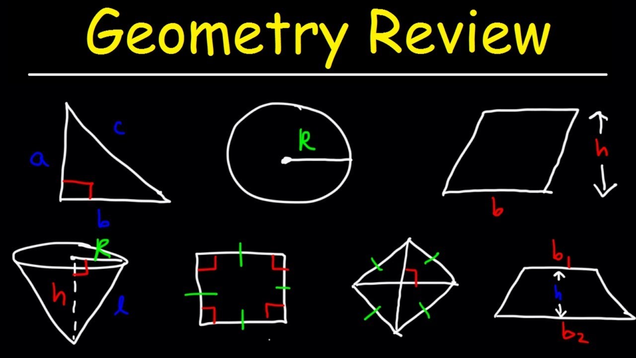 9th Grade Geometry Review Worksheets