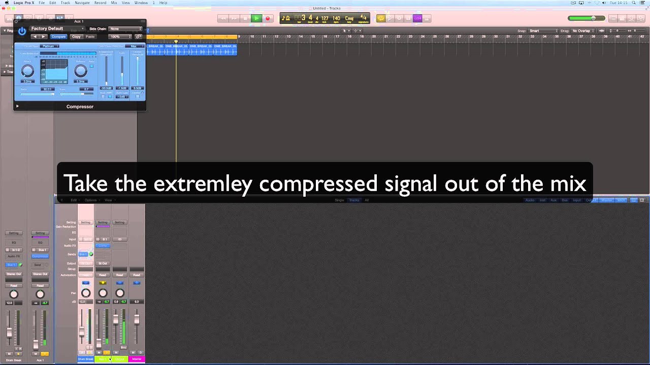 Tricky Music Tutorials Parallel Compression In Logic Pro X Youtube