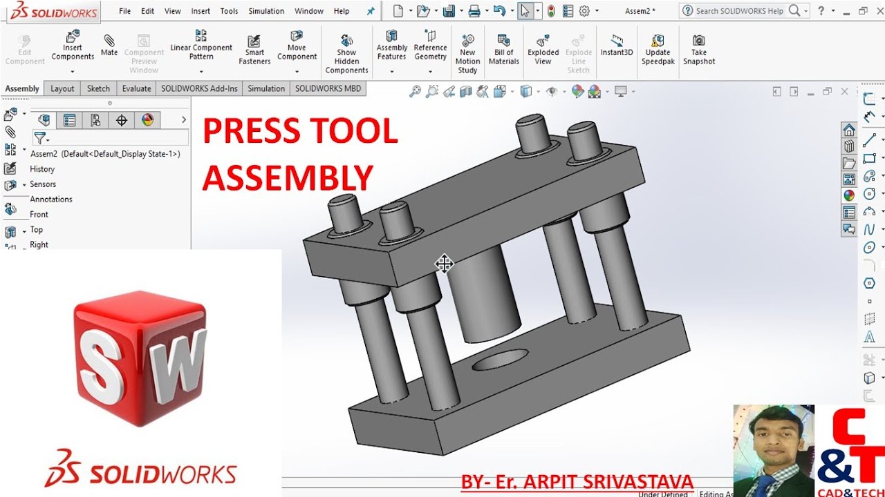 Press Tool Assembly In Solidwork Youtube