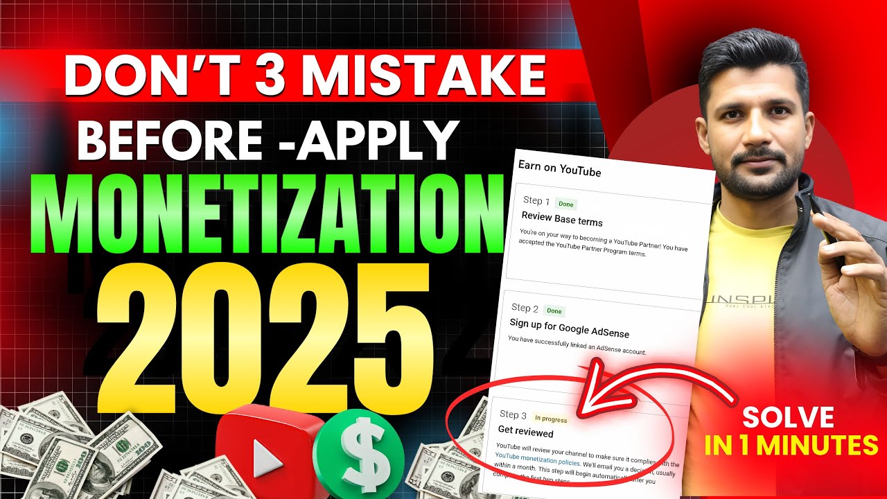 Don T 3 Mistakes Before Apply Youtube Monetization 2025 New Youtube
