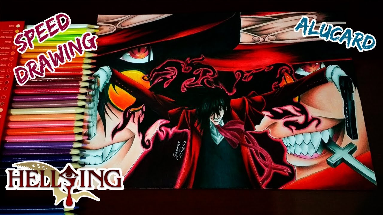 Speed Drawing Alucard Hellsing Youtube