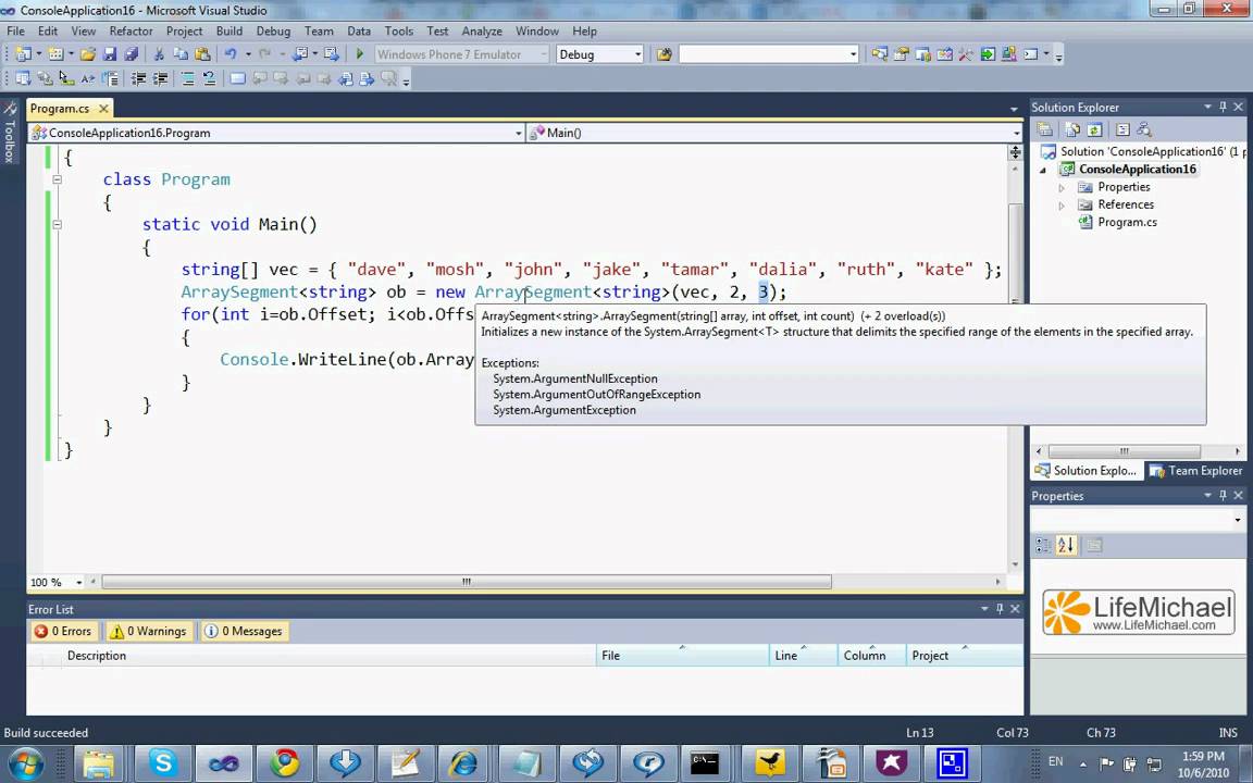The Arraysegment Struct In C Youtube