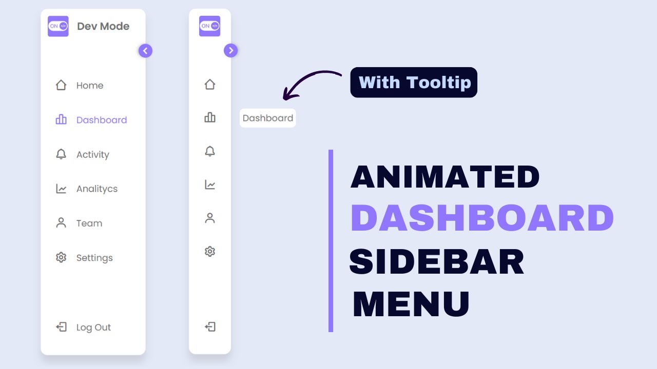 How To Create Sidebar Menu Using Html Css Javascript Animated
