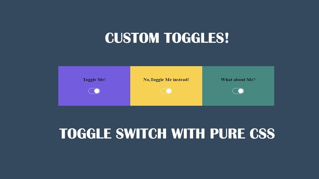 Create A Custom Toggle Switch Checkbox Radial Effect In Pure Css Youtube