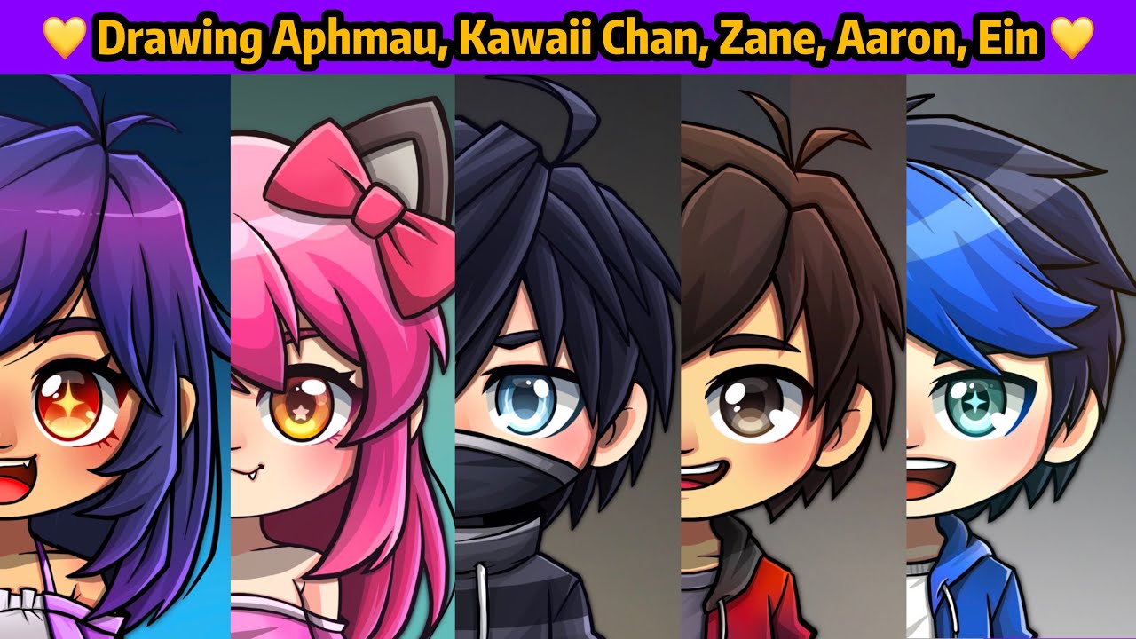 рџ њgacha Club Drawingрџ њ Aphmau Kawaii Chan Zane Aaron Ein Aphmau