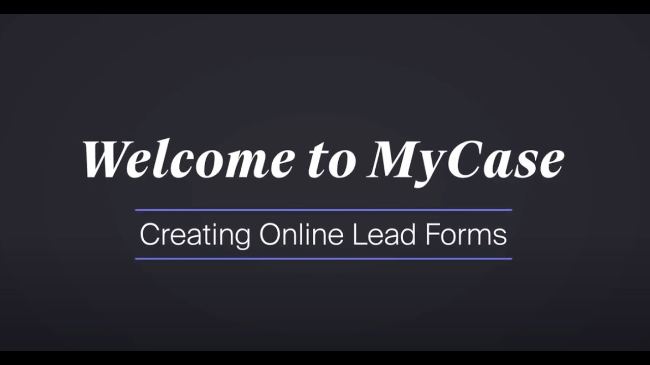 Online Lead Forms Youtube