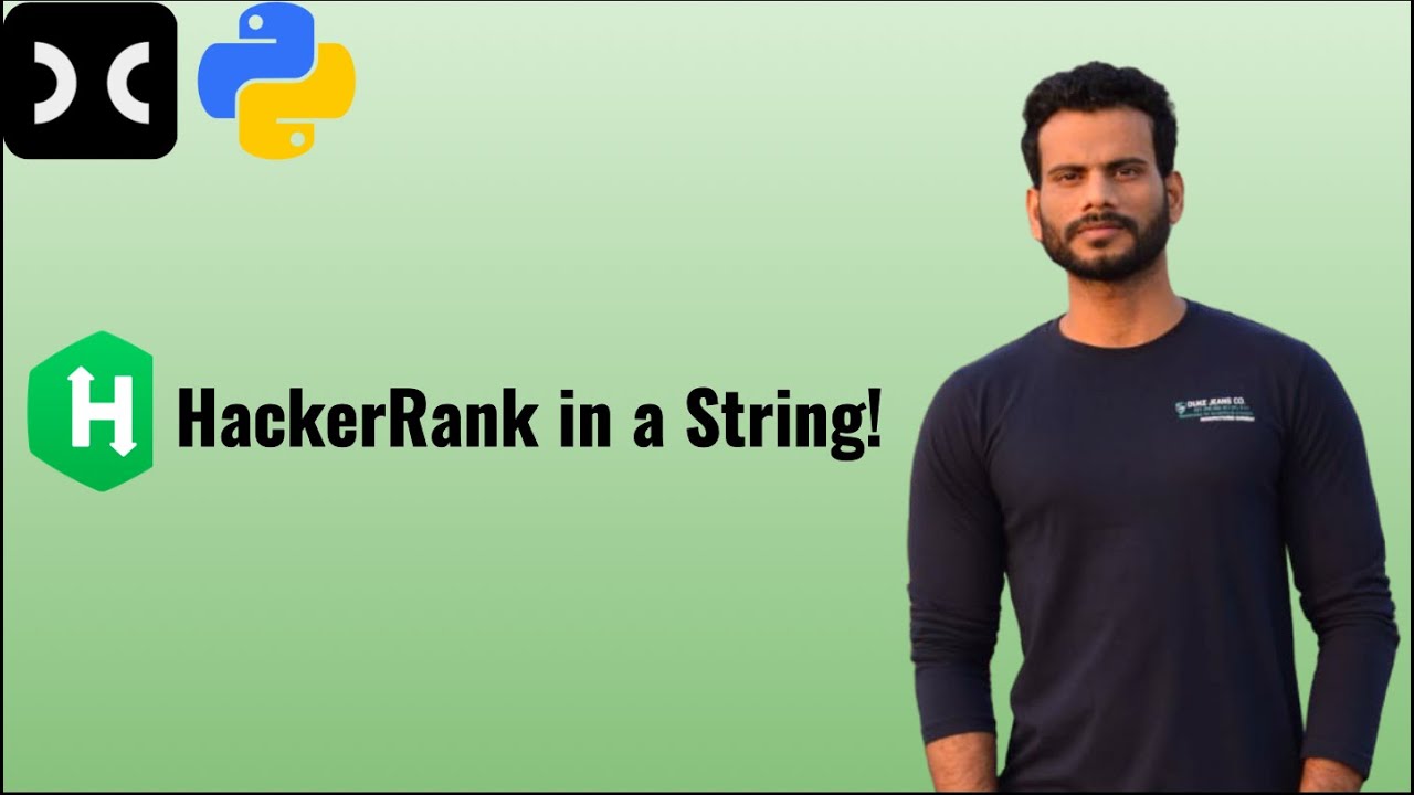 Hackerrank In A String Hackerrank String Youtube