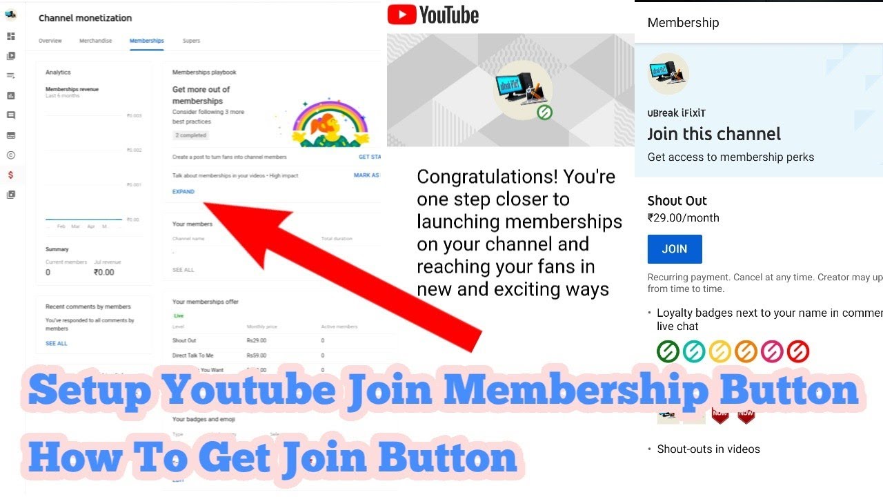 How To Setup Join Membership Button How To Get Join Button