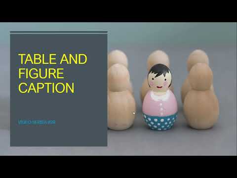 How To Write A Table Caption For Scientific Article